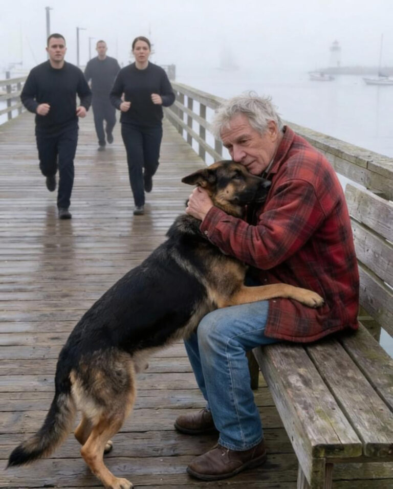 An Old Man Sat Alone on a Foggy Pier—Then a Police K9 Ran Straight Into ...